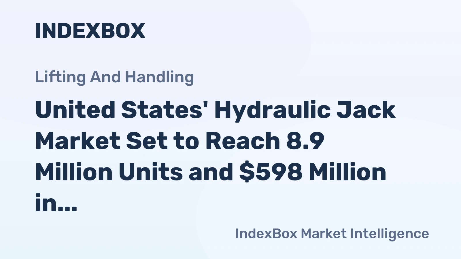 United States' Hydraulic Jack Market Set to Reach 8.9 Million Units and $598 Million in Value