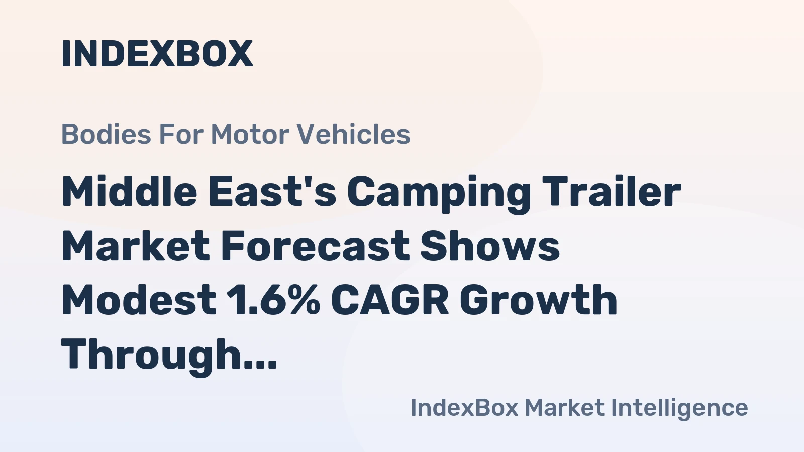 Middle East's Camping Trailer Market Forecast Shows Modest 1.6% CAGR Growth Through 2035
