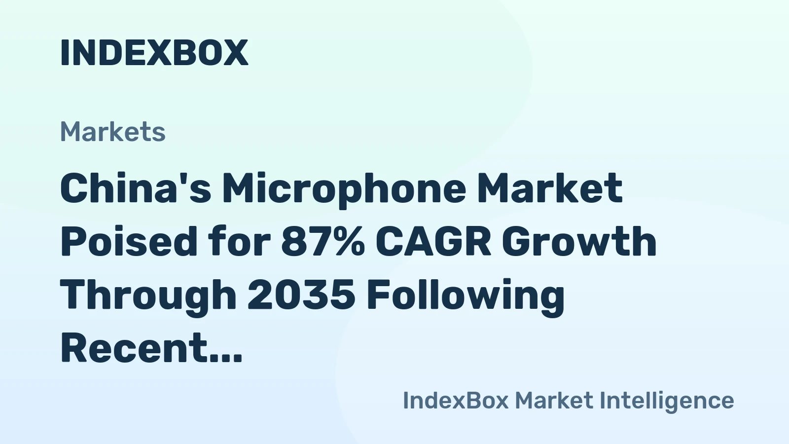 China's Microphone Market Poised for 87% CAGR Growth Through 2035 Following Recent Contraction