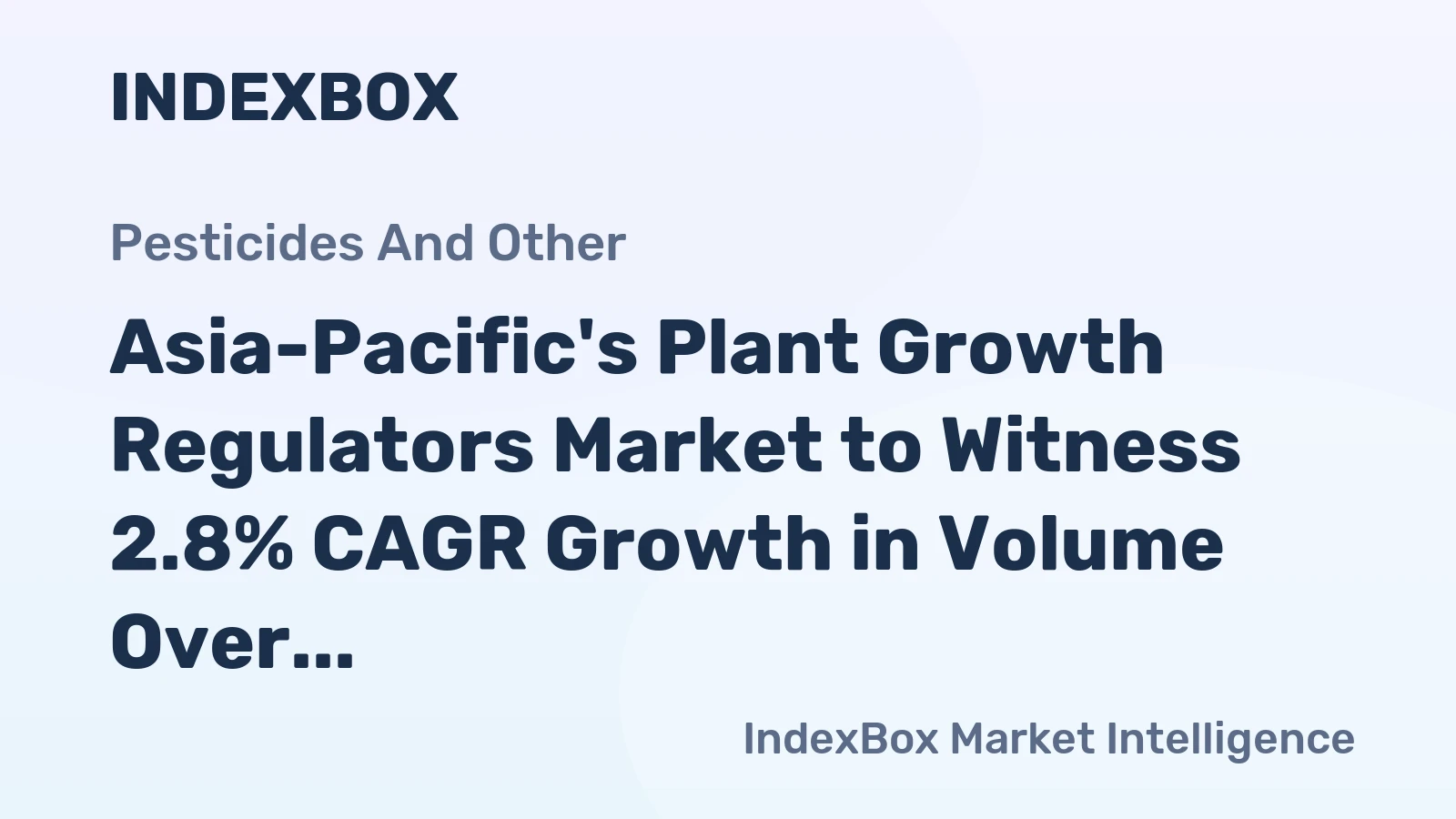 Asia-Pacific's Plant Growth Regulators Market to Witness 2.8% CAGR Growth in Volume Over Next Decade