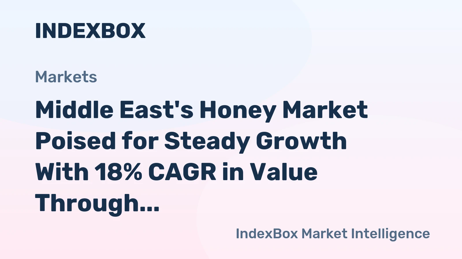Middle East's Honey Market Poised for Steady Growth With 18% CAGR in Value Through 2035