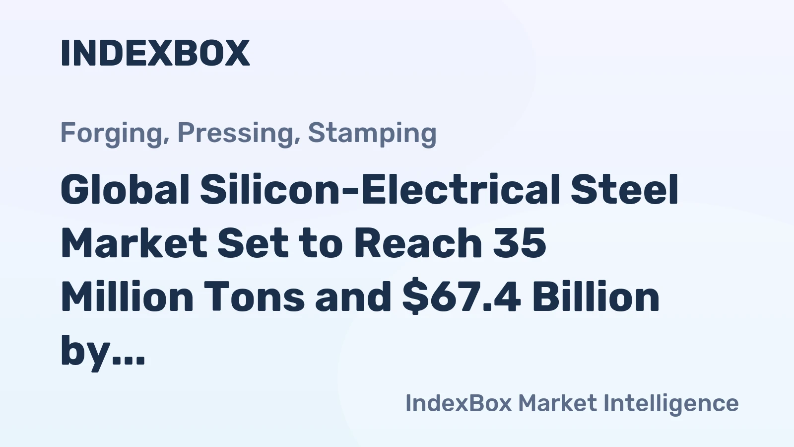Global Silicon-Electrical Steel Market Set to Reach 35 Million Tons and $67.4 Billion by 2035