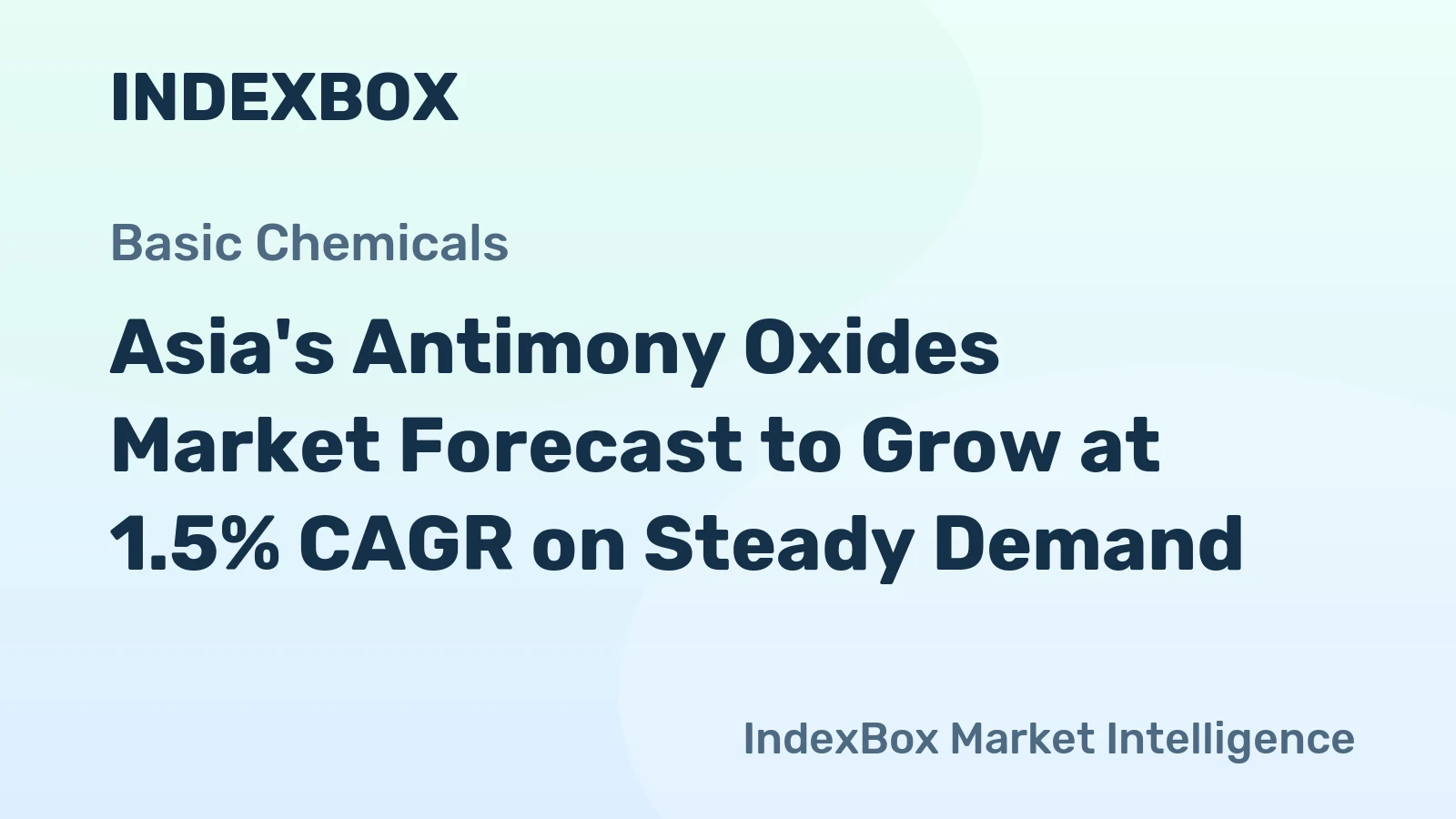 Asia's Antimony Oxides Market Forecast to Grow at 1.5% CAGR on Steady Demand