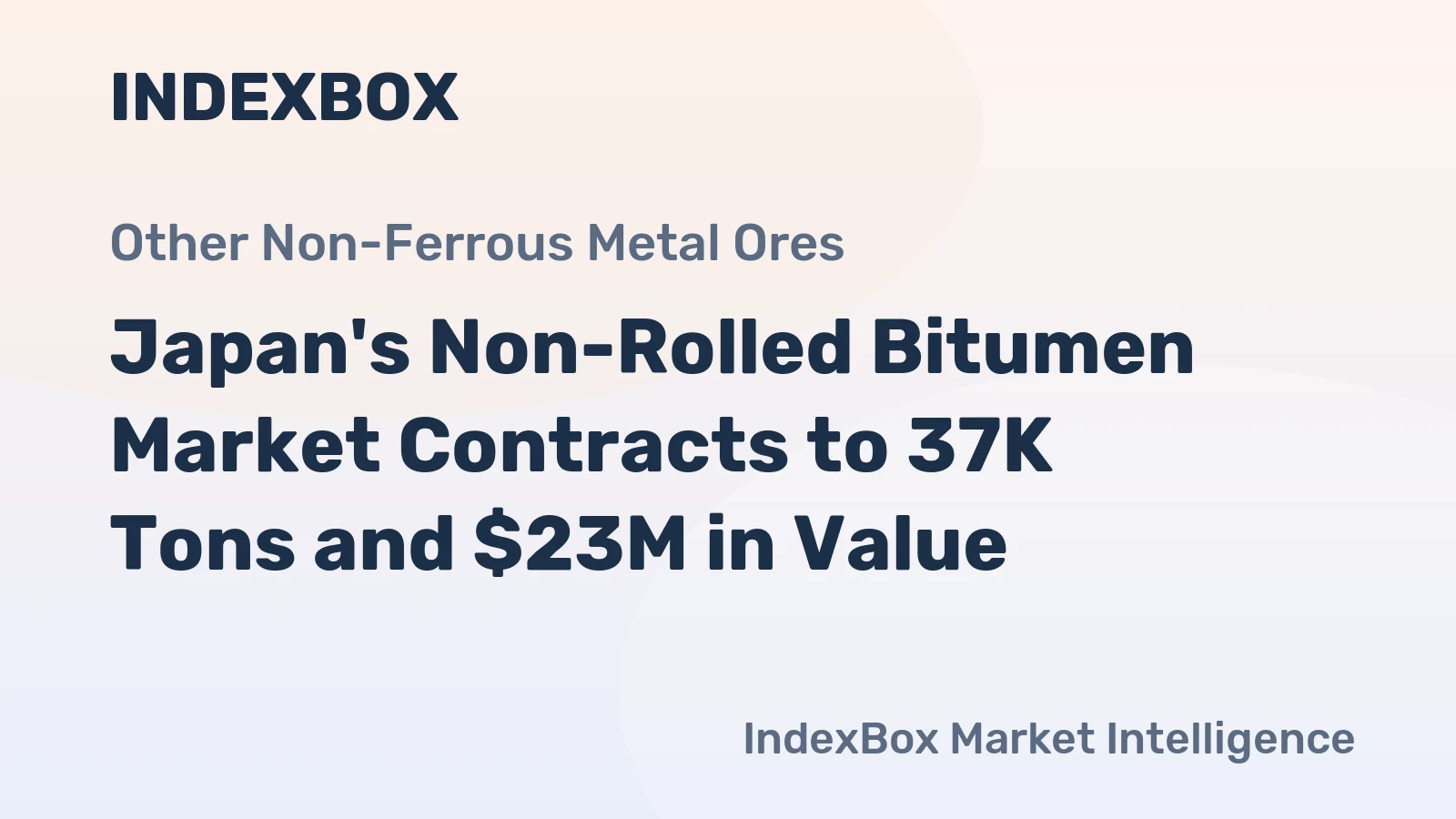 Japan's Non-Rolled Bitumen Market Contracts to 37K Tons and $23M in Value