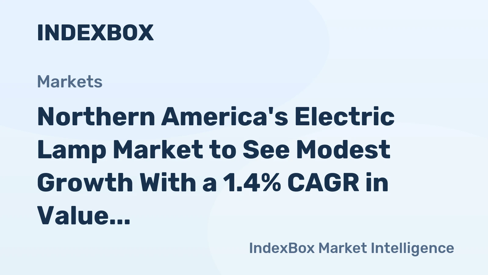 Northern America's Electric Lamp Market to See Modest Growth With a 1.4% CAGR in Value