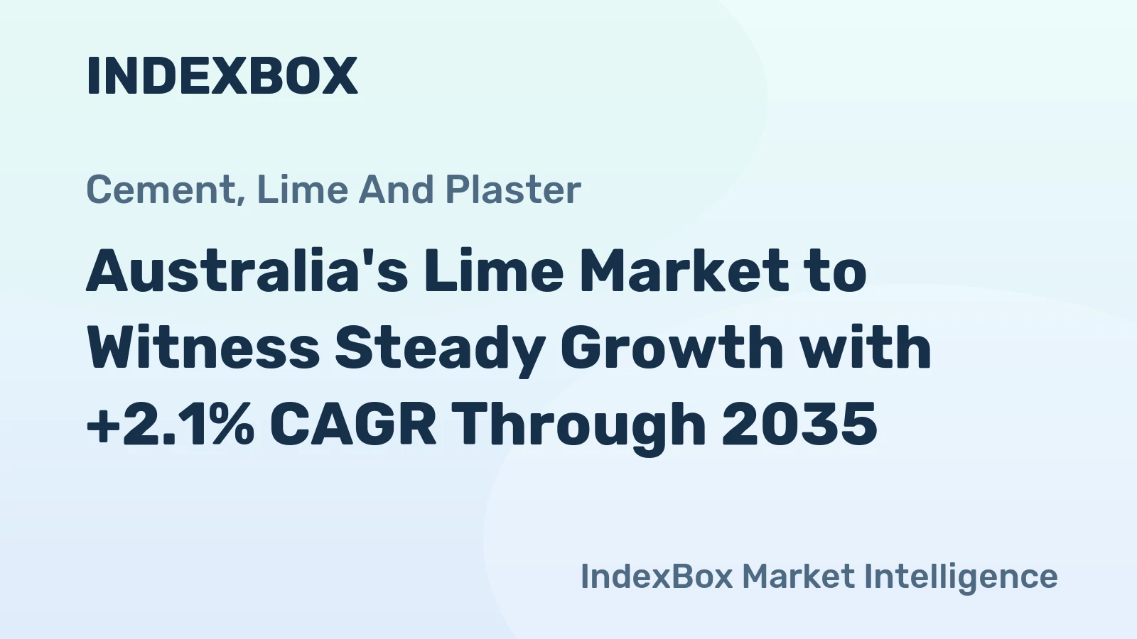 Australia's Lime Market to Witness Steady Growth with +2.1% CAGR Through 2035