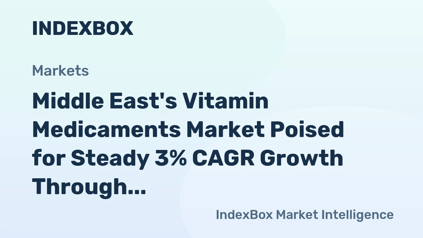 Middle East's Vitamin Medicaments Market Poised for Steady 3% CAGR Growth Through 2035