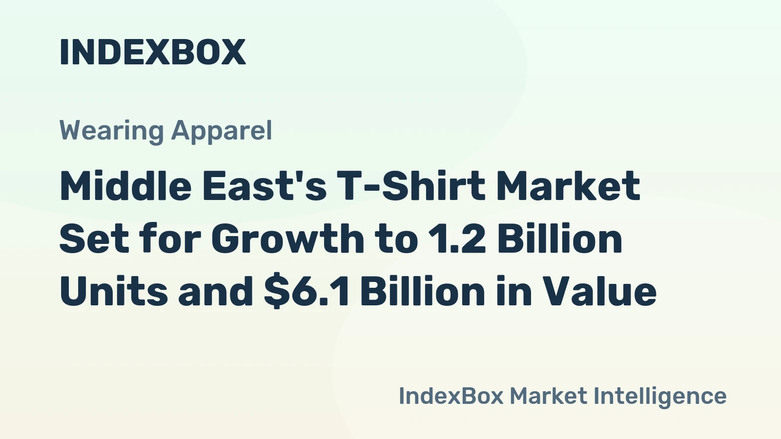 Middle East's T-Shirt Market Set for Growth to 1.2 Billion Units and $6.1 Billion in Value