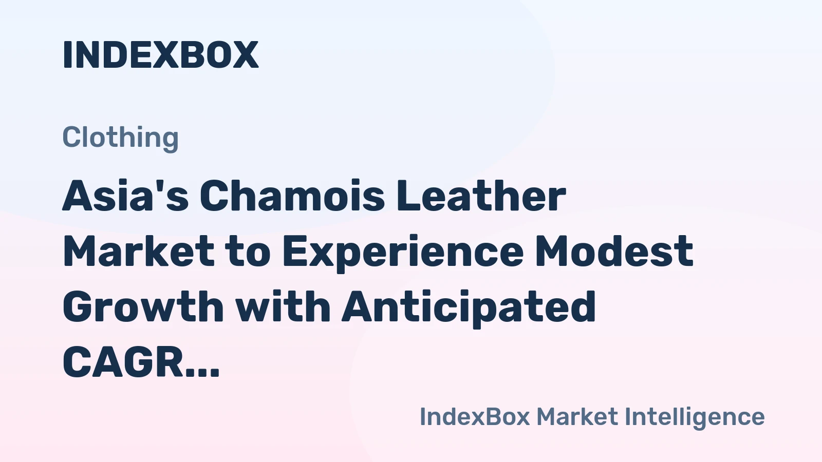 Asia's Chamois Leather Market to Experience Modest Growth with Anticipated CAGR of +0.5% from 2024 to 2035