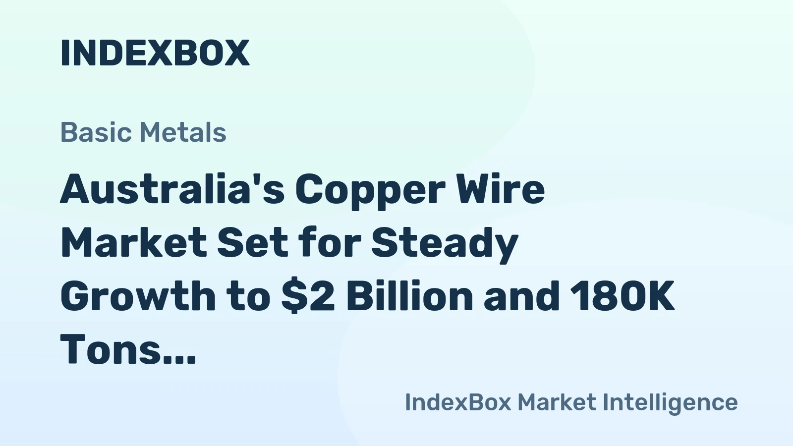 Australia's Copper Wire Market Set for Steady Growth to $2 Billion and 180K Tons