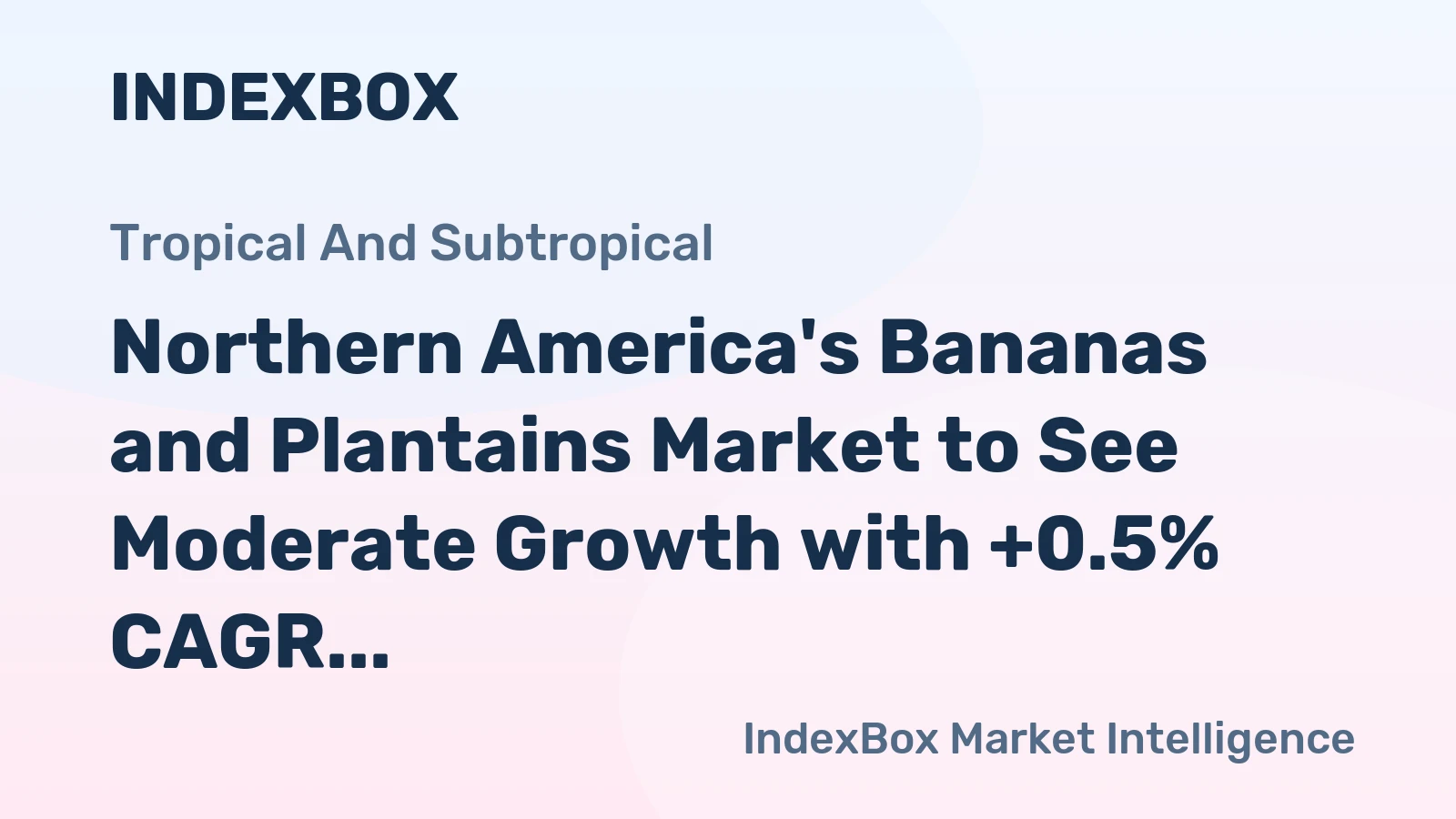 Northern America's Bananas and Plantains Market to See Moderate Growth with +0.5% CAGR from 2024 to 2035