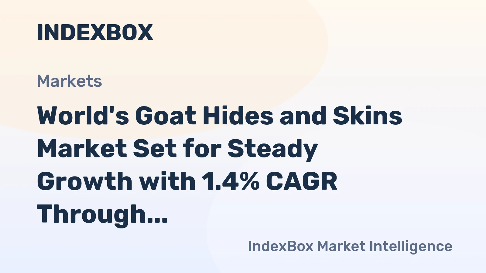 World's Goat Hides and Skins Market Set for Steady Growth with 1.4% CAGR Through 2035