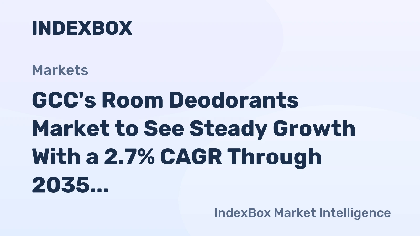 GCC's Room Deodorants Market to See Steady Growth With a 2.7% CAGR Through 2035