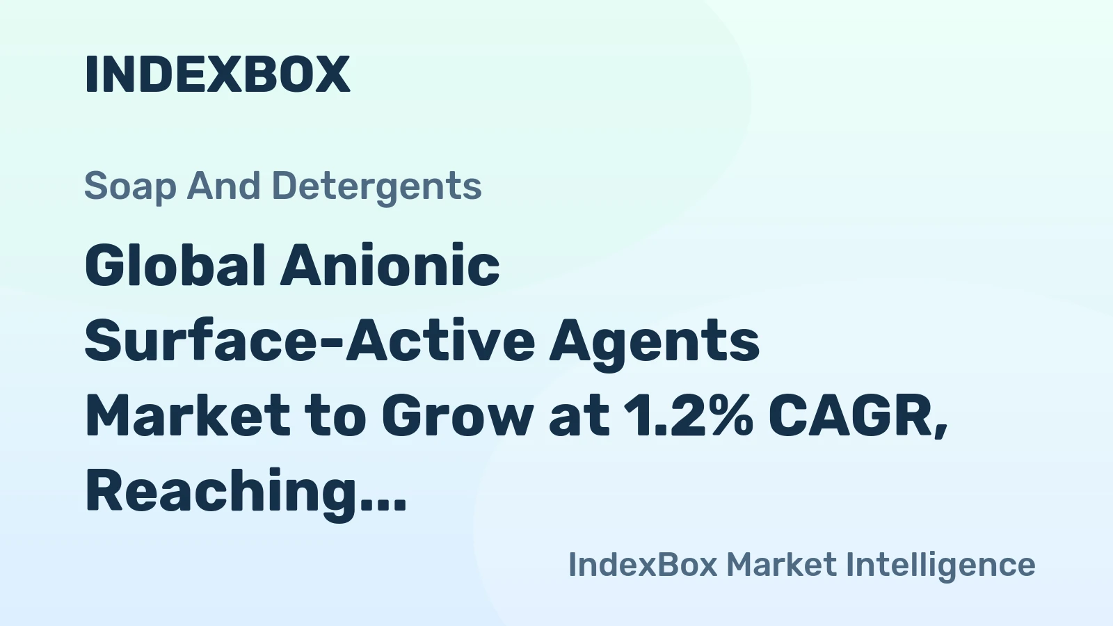 Global Anionic Surface-Active Agents Market to Grow at 1.2% CAGR, Reaching 14M Tons by 2035