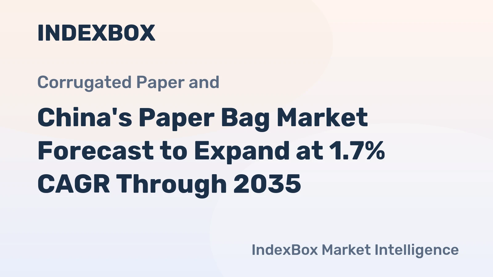 China's Paper Bag Market Forecast to Expand at 1.7% CAGR Through 2035