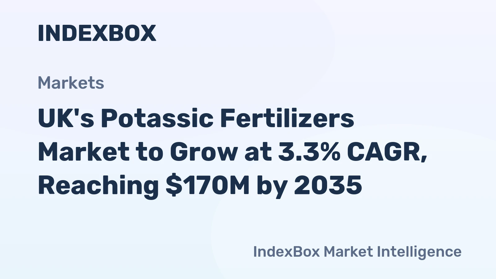 UK's Potassic Fertilizers Market to Grow at 3.3% CAGR, Reaching $170M by 2035