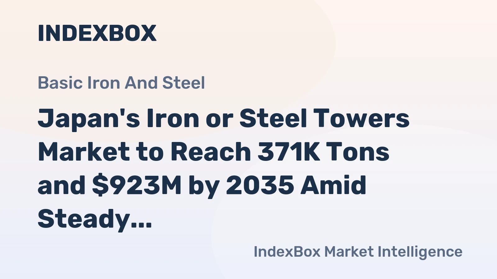 Japan's Iron or Steel Towers Market to Reach 371K Tons and $923M by 2035 Amid Steady Growth