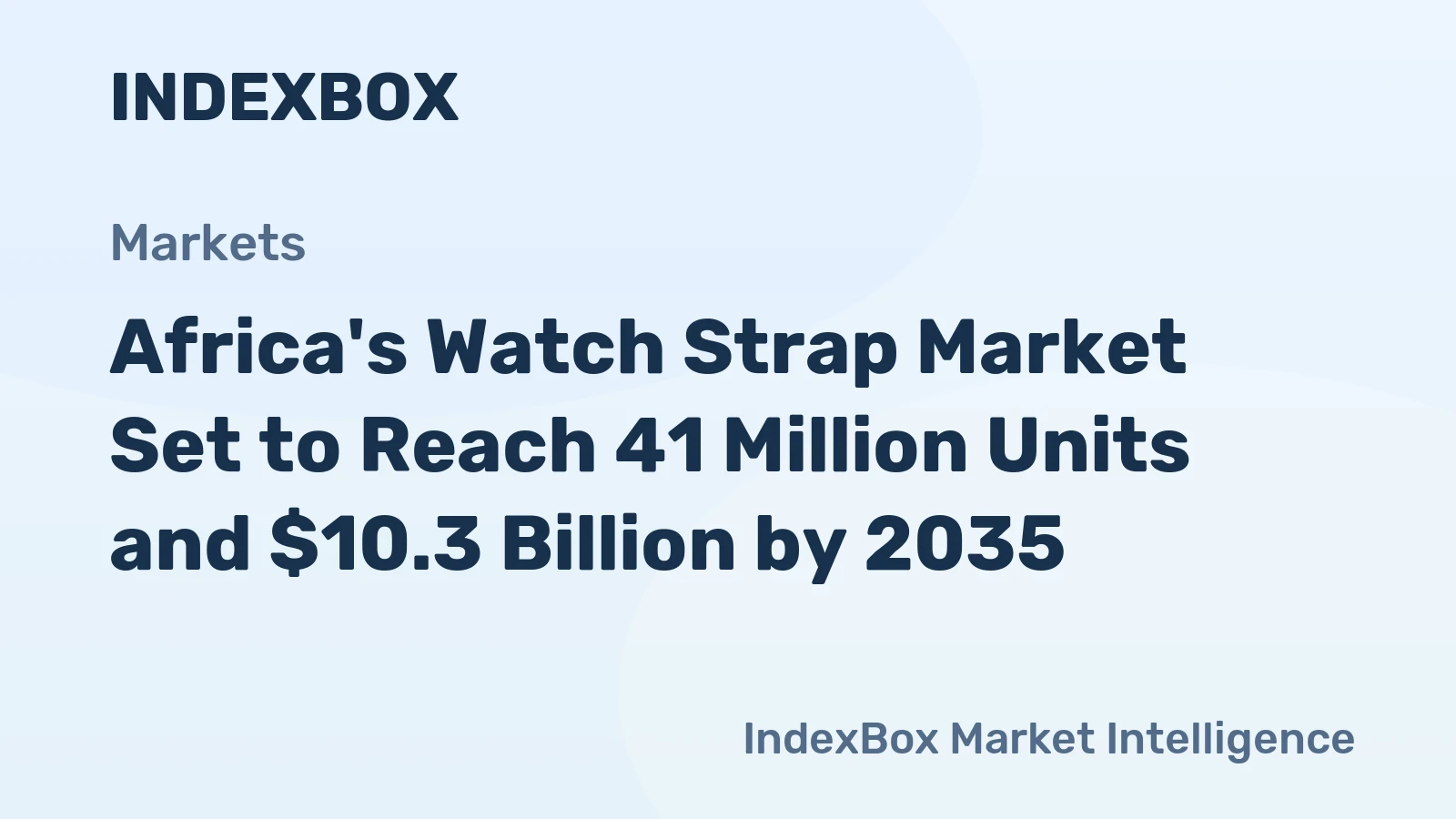 Africa's Watch Strap Market Set to Reach 41 Million Units and $10.3 Billion by 2035