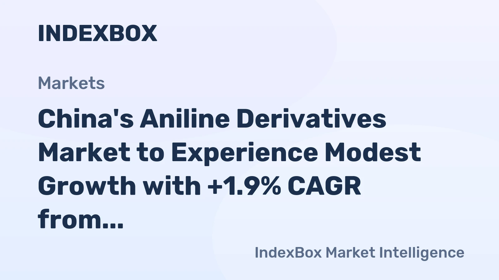 China's Aniline Derivatives Market to Experience Modest Growth with +1.9% CAGR from 2024 to 2035