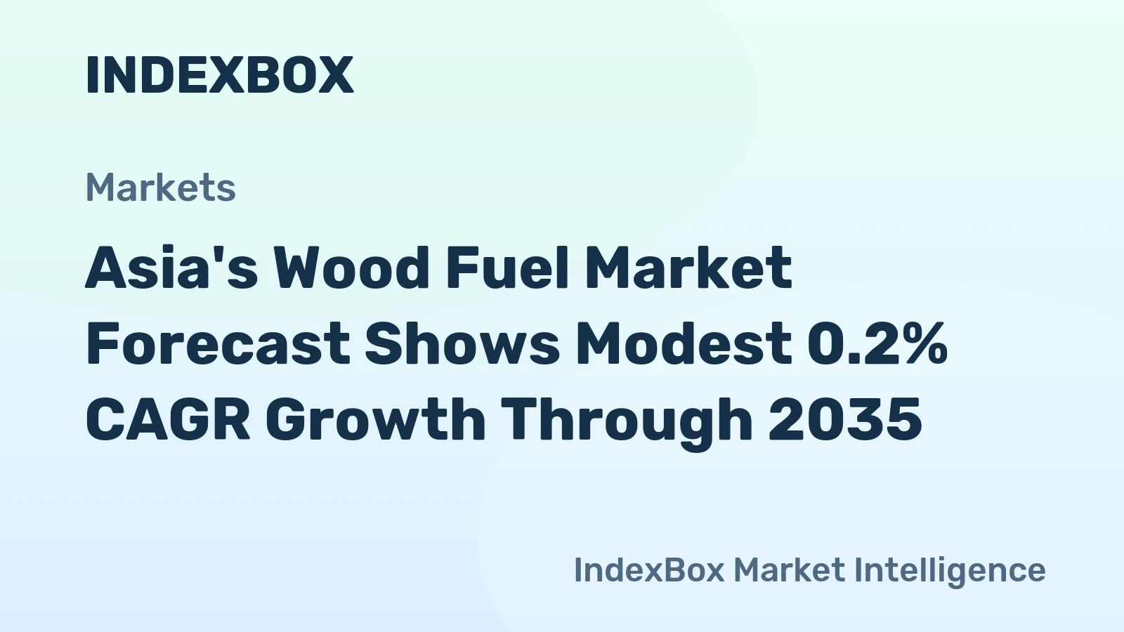 Asia's Wood Fuel Market Forecast Shows Modest 0.2% CAGR Growth Through 2035