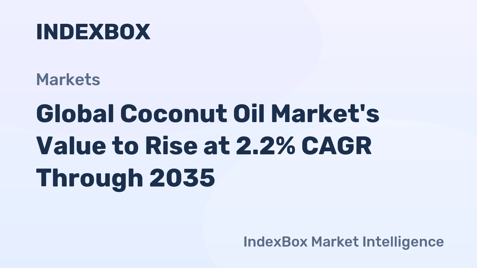 Global Coconut Oil Market's Value to Rise at 2.2% CAGR Through 2035