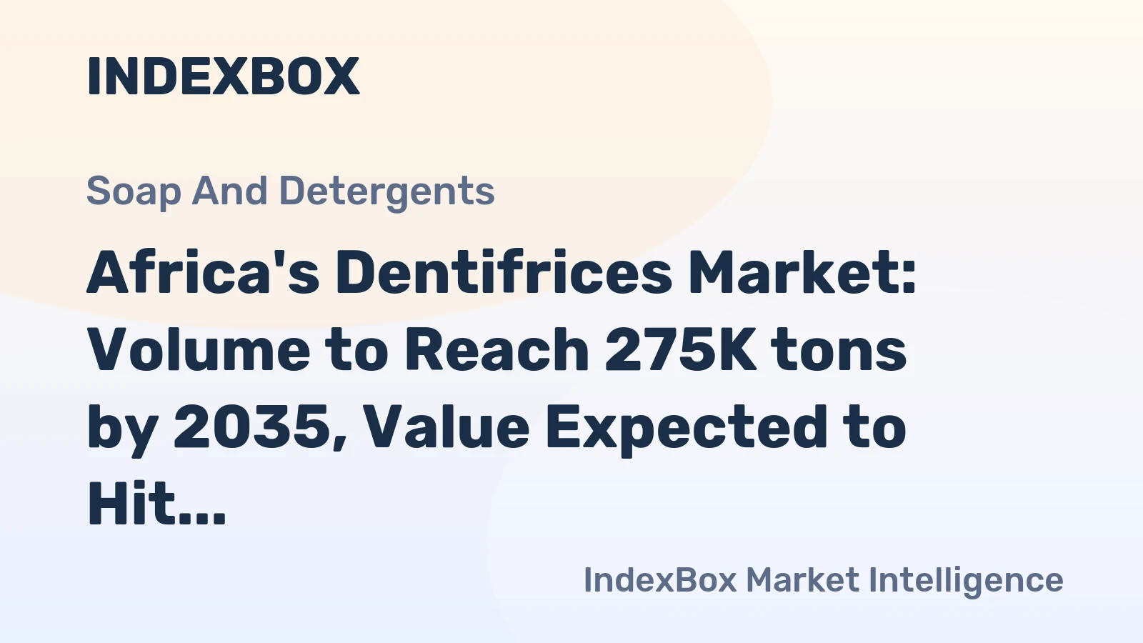 Africa's Dentifrices Market: Volume to Reach 275K tons by 2035, Value Expected to Hit $871M