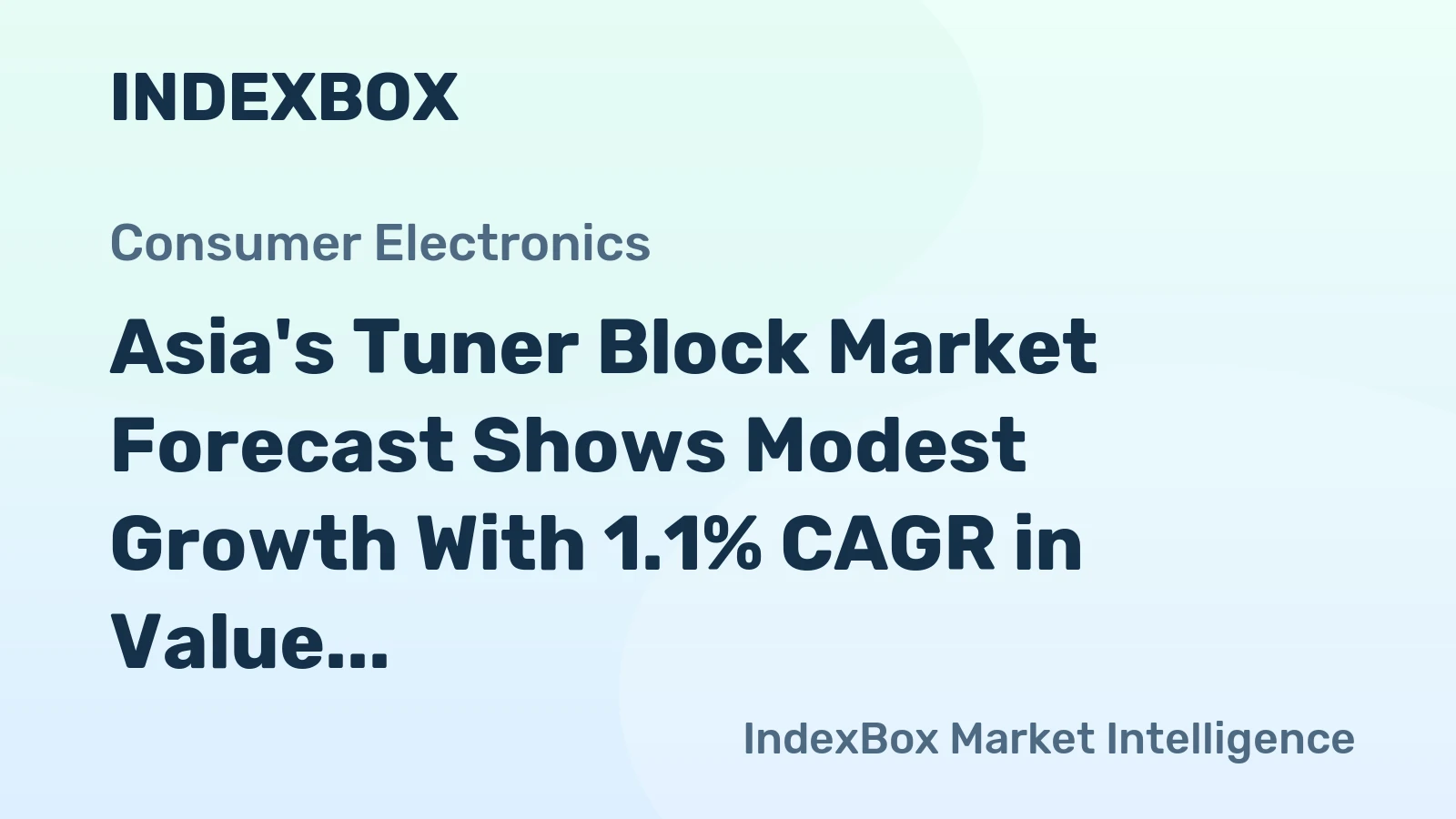 Asia's Tuner Block Market Forecast Shows Modest Growth With 1.1% CAGR in Value Through 2035