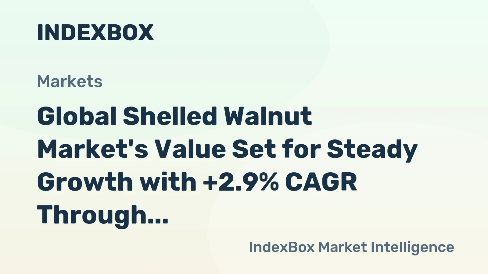 Global Shelled Walnut Market's Value Set for Steady Growth with +2.9% CAGR Through 2035