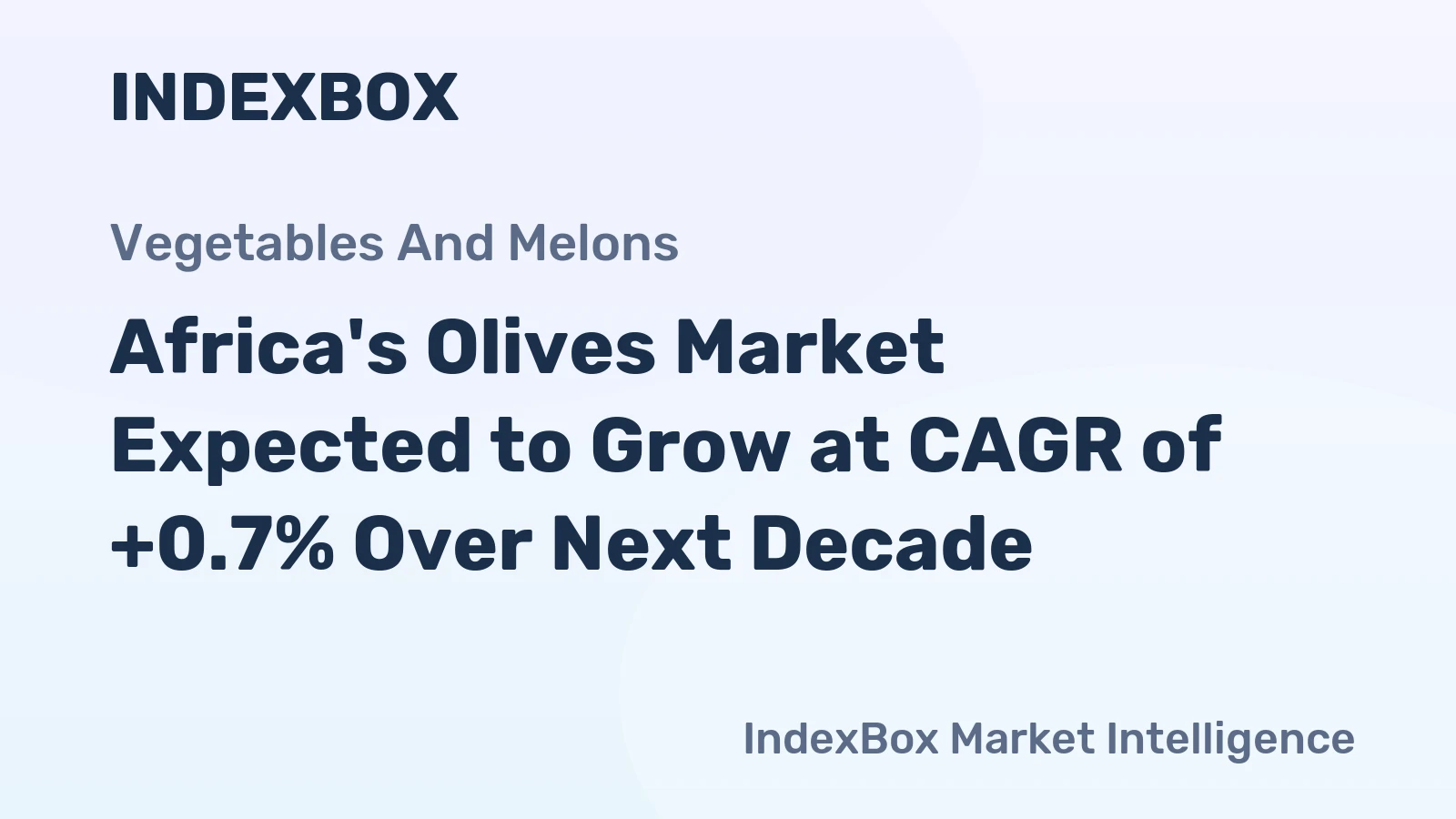 Africa's Olives Market Expected to Grow at CAGR of +0.7% Over Next Decade