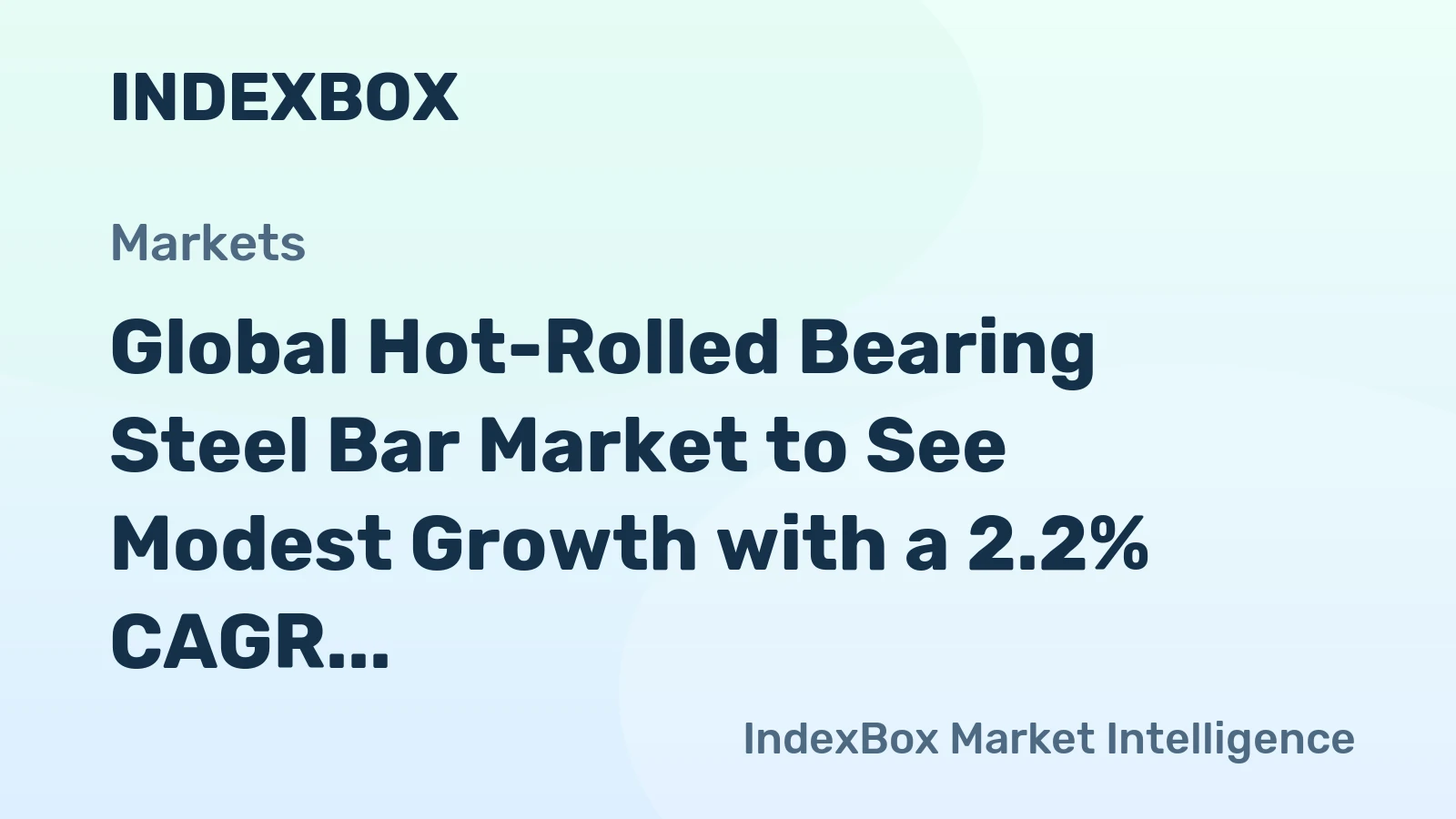 Global Hot-Rolled Bearing Steel Bar Market to See Modest Growth with a 2.2% CAGR in Value Through 2035