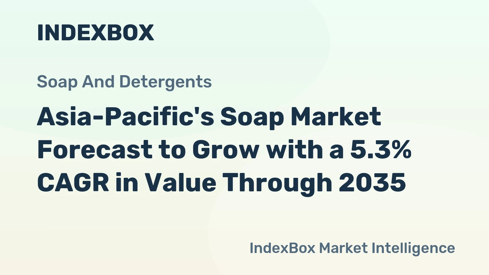 Asia-Pacific's Soap Market Forecast to Grow with a 5.3% CAGR in Value Through 2035