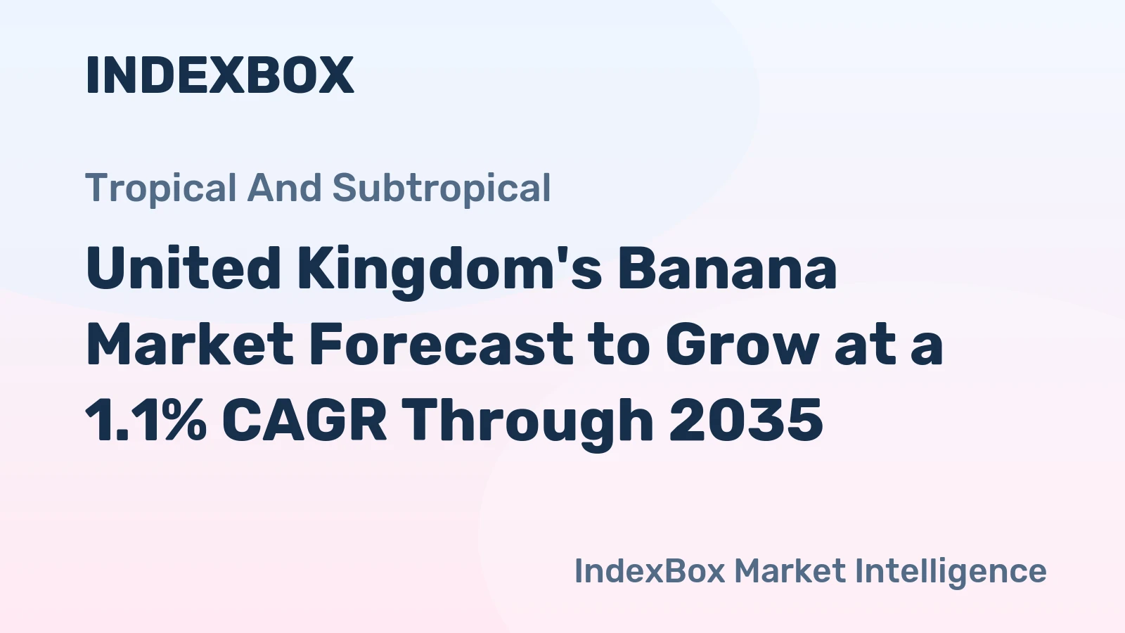 United Kingdom's Banana Market Forecast to Grow at a 1.1% CAGR Through 2035