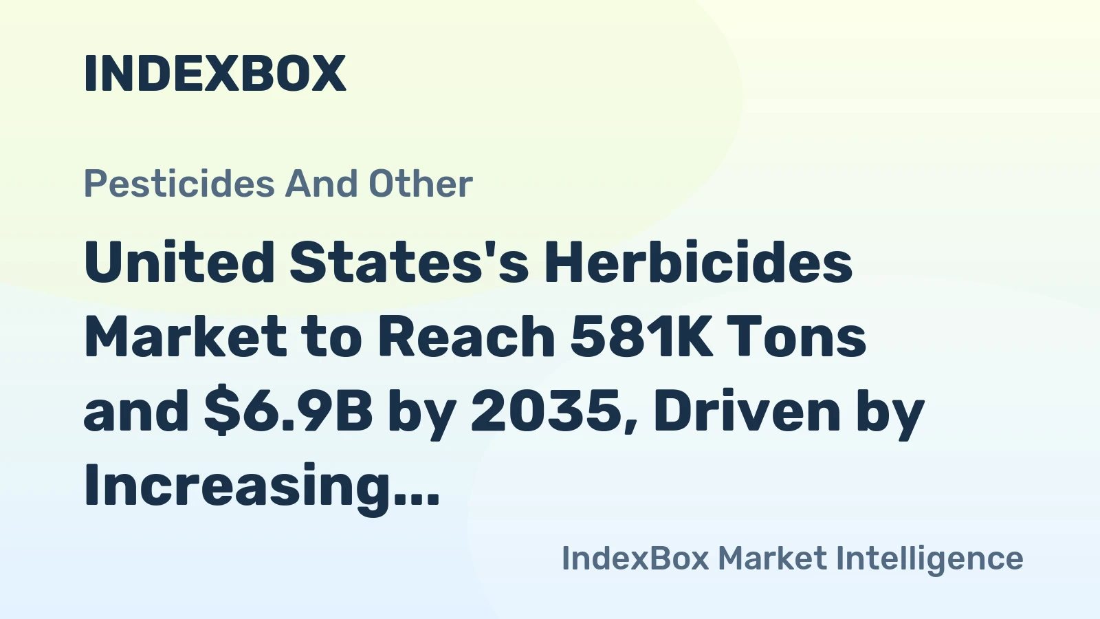 United States's Herbicides Market to Reach 581K Tons and $6.9B by 2035, Driven by Increasing Demand