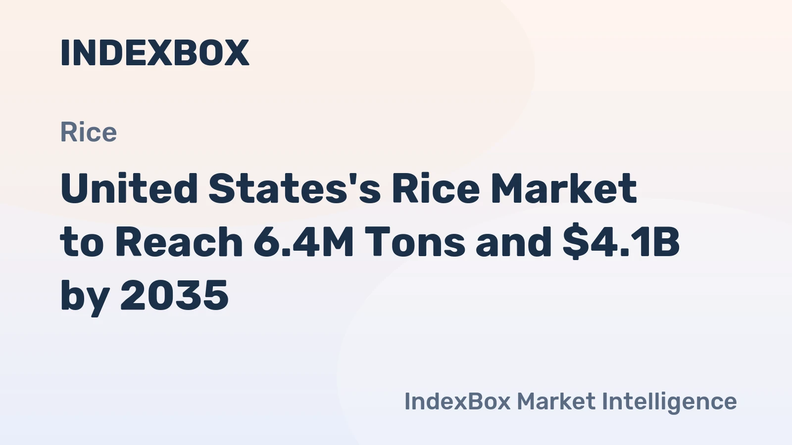 United States's Rice Market to Reach 6.4M Tons and $4.1B by 2035