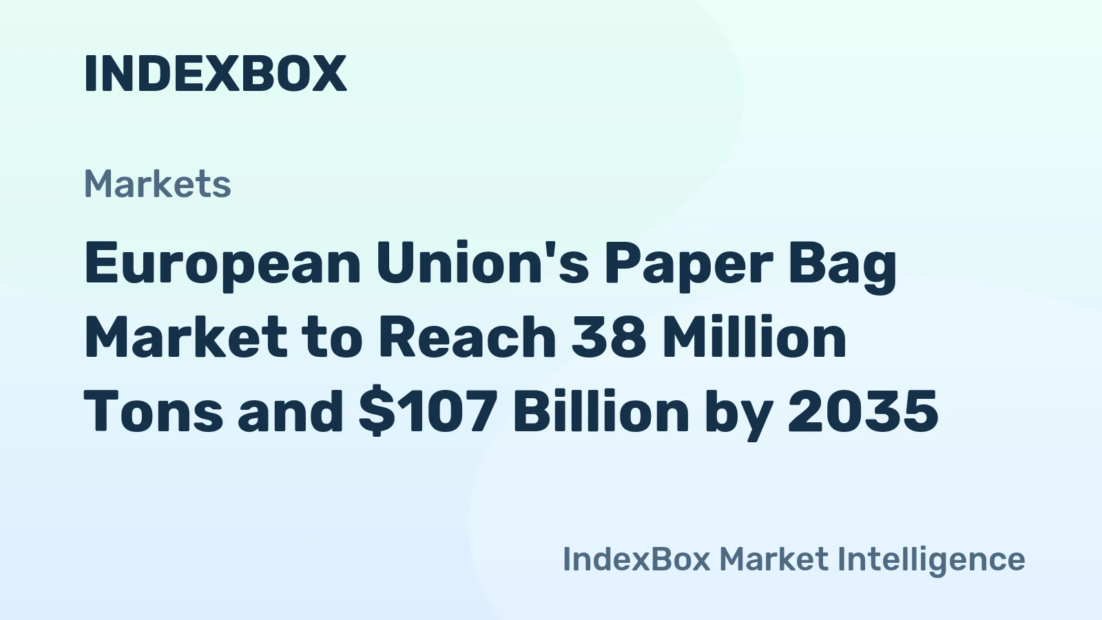 European Union's Paper Bag Market to Reach 38 Million Tons and $107 Billion by 2035