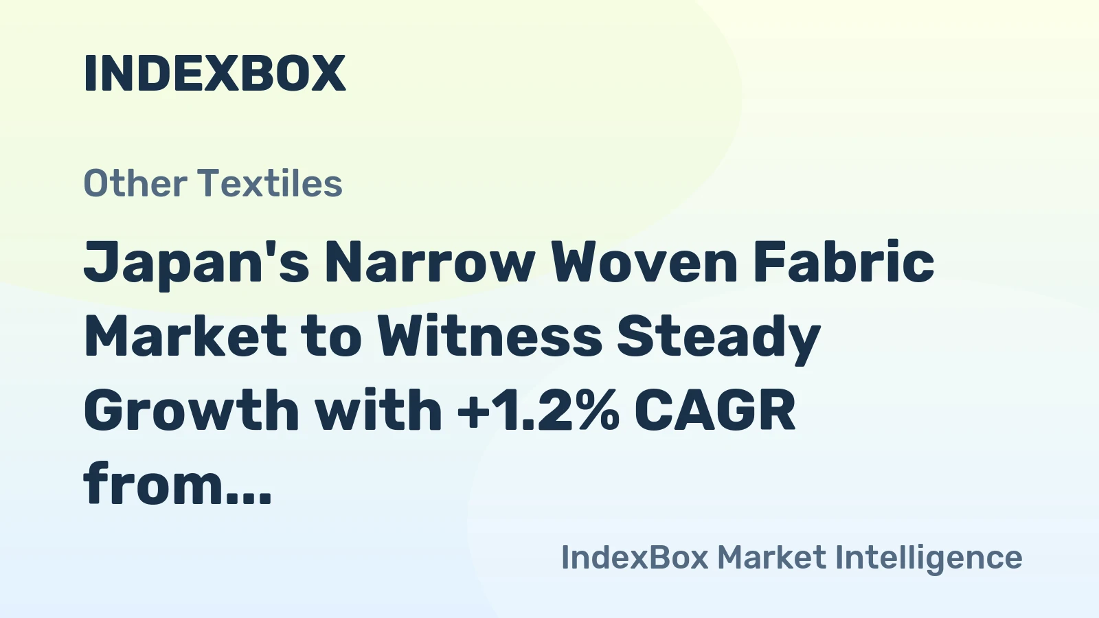 Japan's Narrow Woven Fabric Market to Witness Steady Growth with +1.2% CAGR from 2024 to 2035