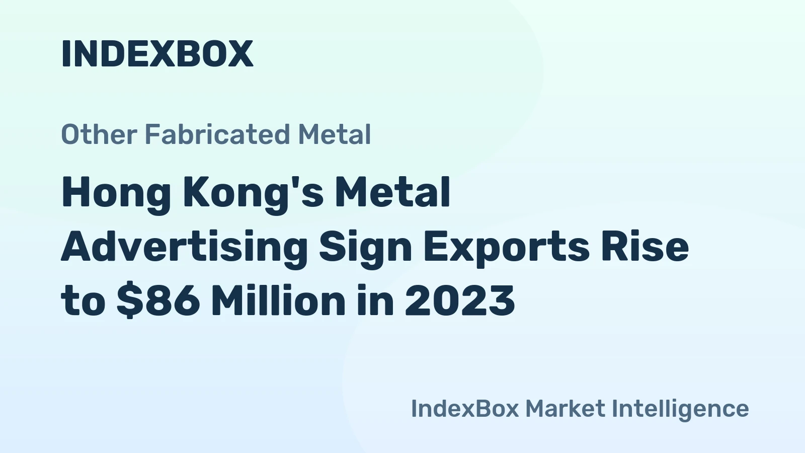 Hong Kong's Metal Advertising Sign Exports Rise to $86 Million in 2023