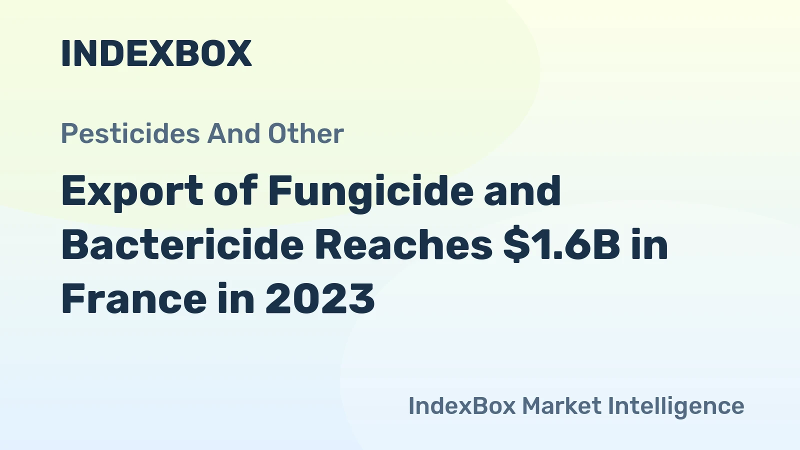 Export of Fungicide and Bactericide Reaches $1.6B in France in 2023