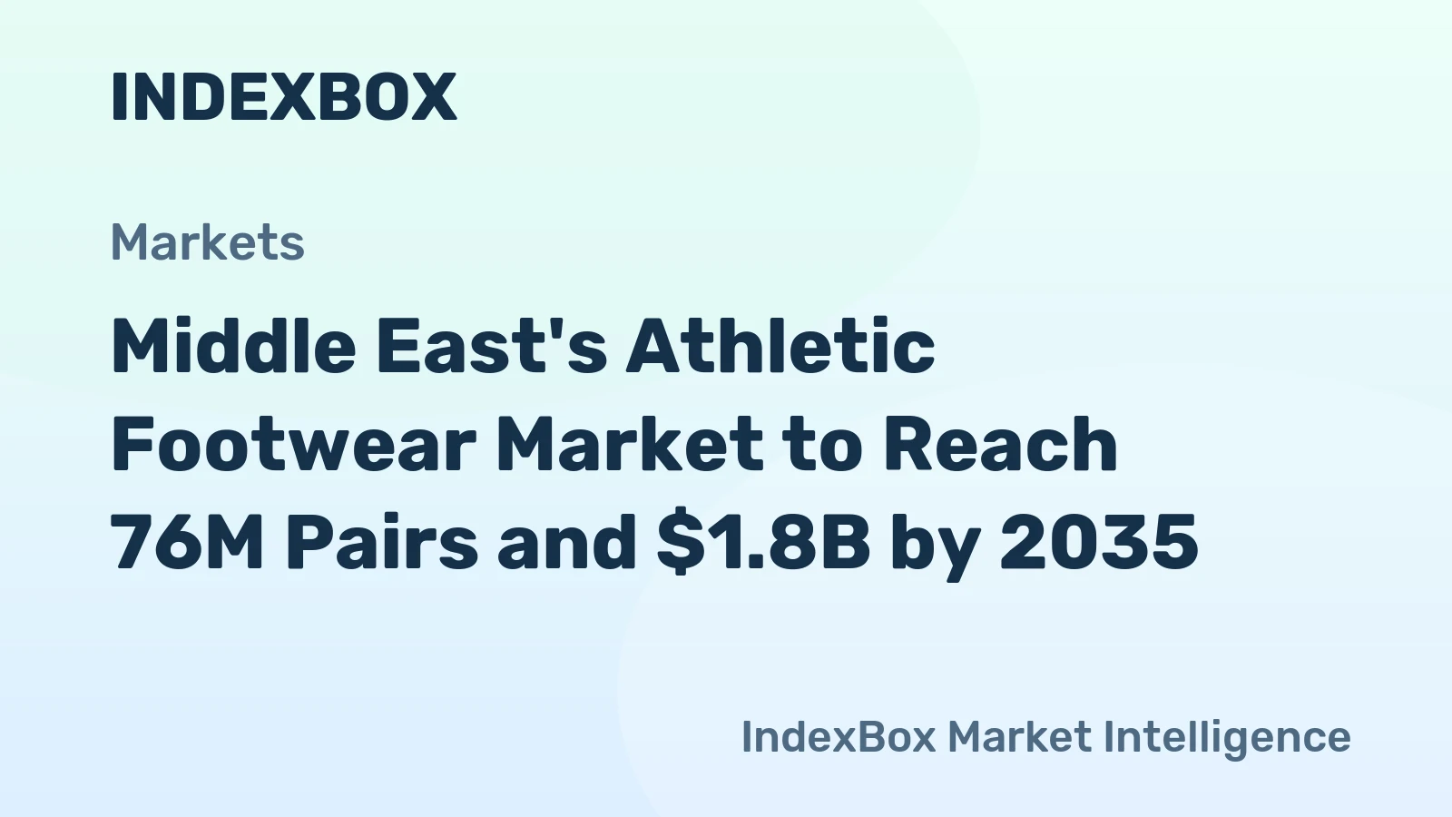Middle East's Athletic Footwear Market to Reach 76M Pairs and $1.8B by 2035