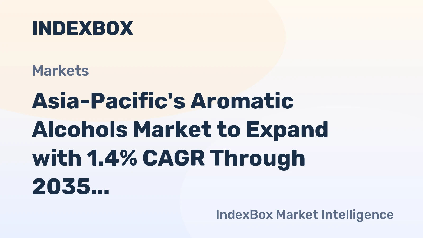 Asia-Pacific's Aromatic Alcohols Market to Expand with 1.4% CAGR Through 2035