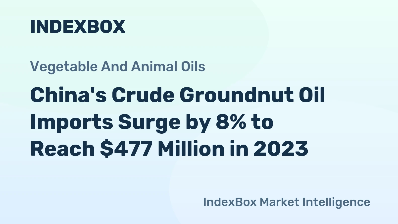 China's Crude Groundnut Oil Imports Surge by 8% to Reach $477 Million in 2023