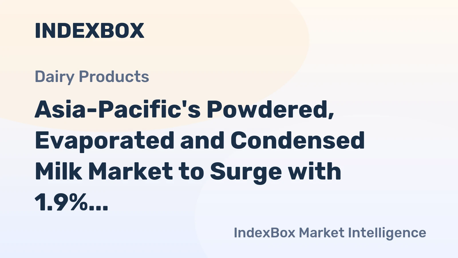 Asia-Pacific's Powdered, Evaporated and Condensed Milk Market to Surge with 1.9% CAGR Growth till 2035, Reaching $15.8B in Value