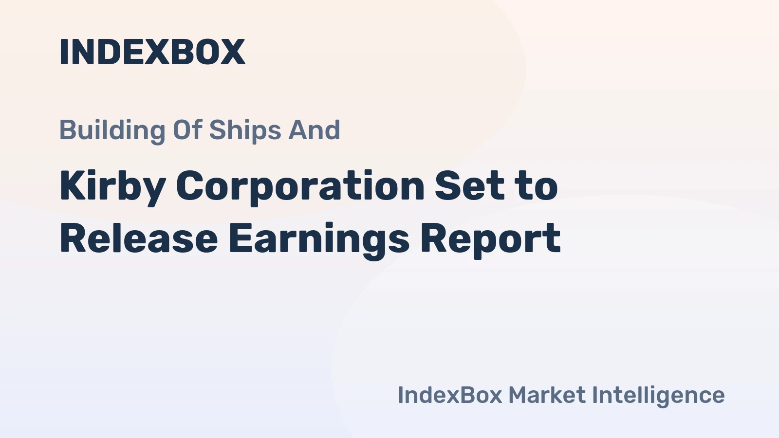 Kirby Corporation Set to Release Earnings Report