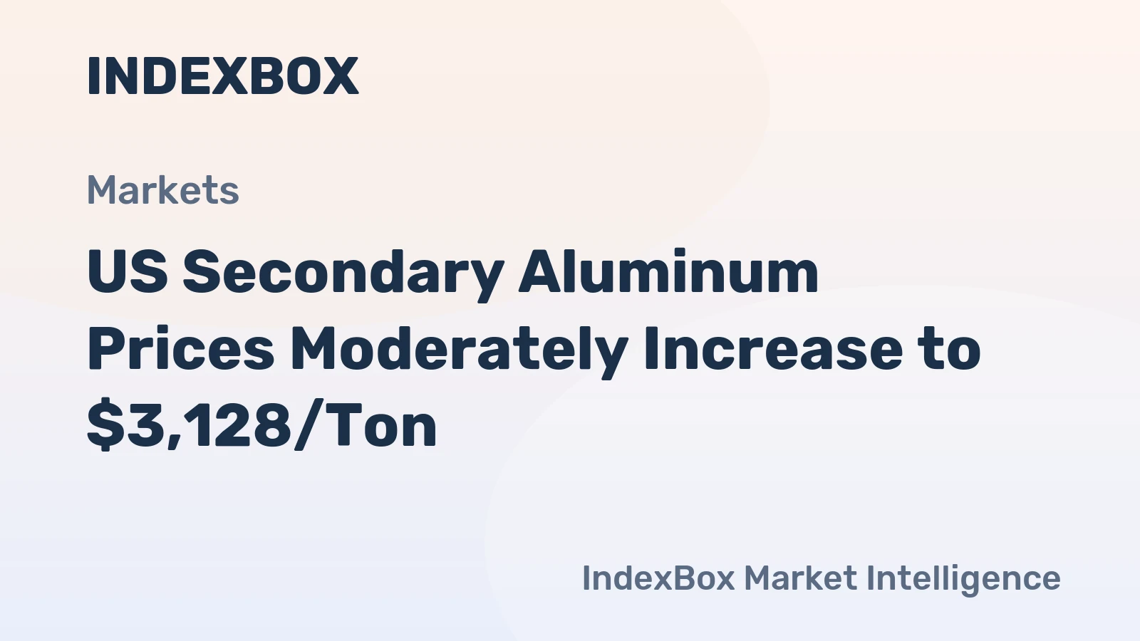 US Secondary Aluminum Prices Moderately Increase to $3,128/Ton