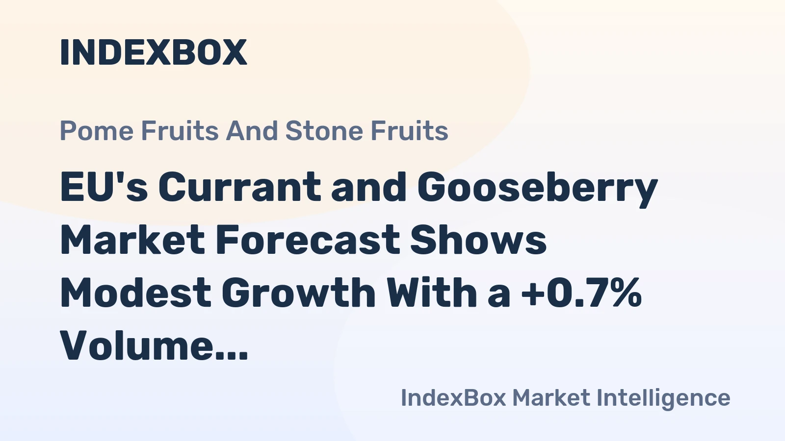 EU's Currant and Gooseberry Market Forecast Shows Modest Growth With a +0.7% Volume CAGR