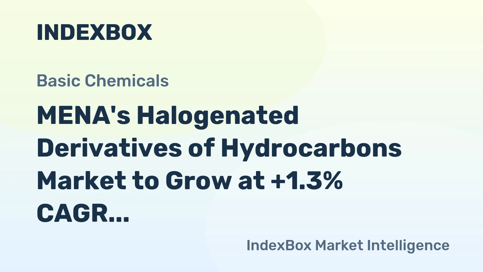 MENA's Halogenated Derivatives of Hydrocarbons Market to Grow at +1.3% CAGR, Reaching $3.1B by 2035