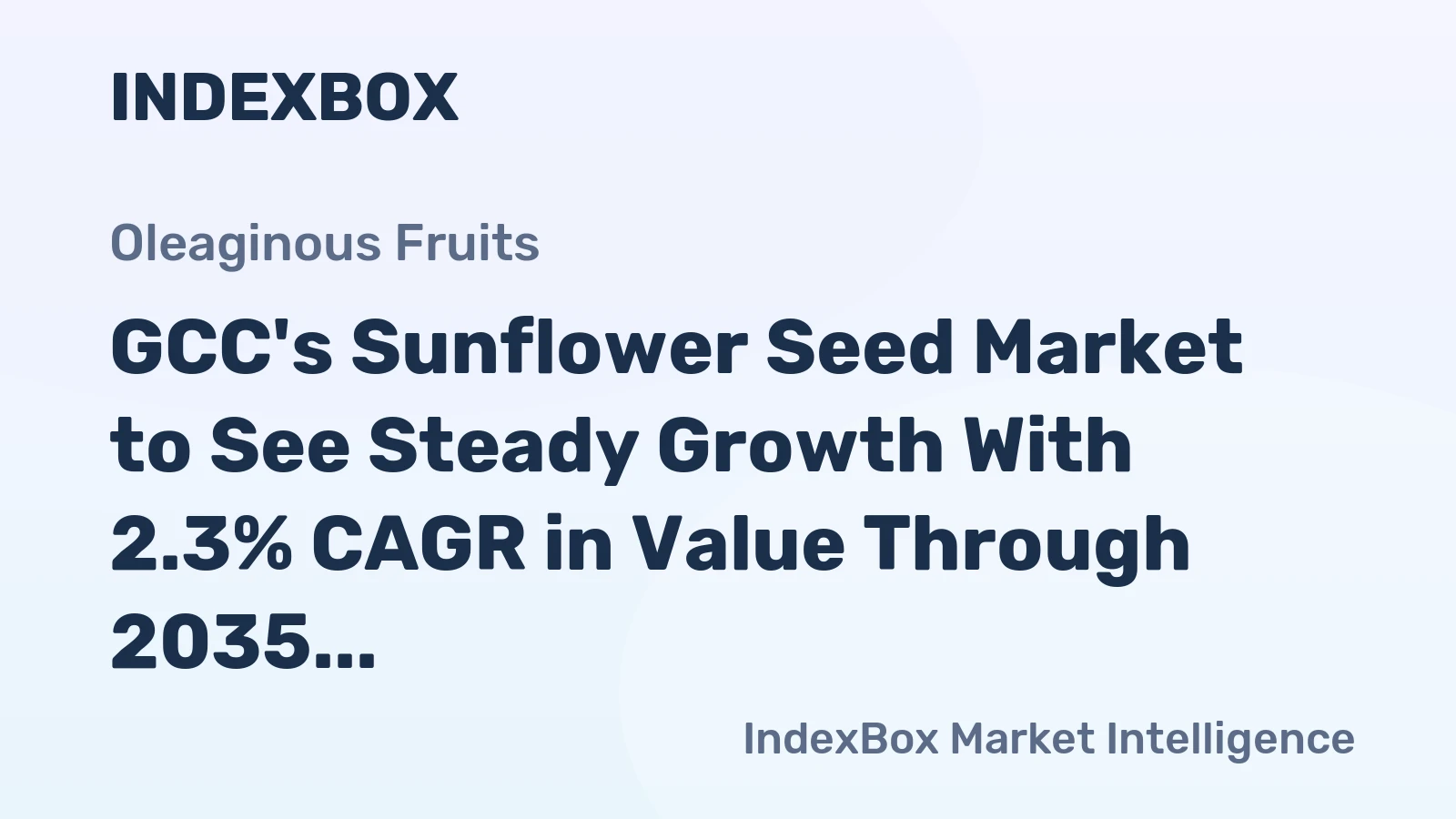 GCC's Sunflower Seed Market to See Steady Growth With 2.3% CAGR in Value Through 2035