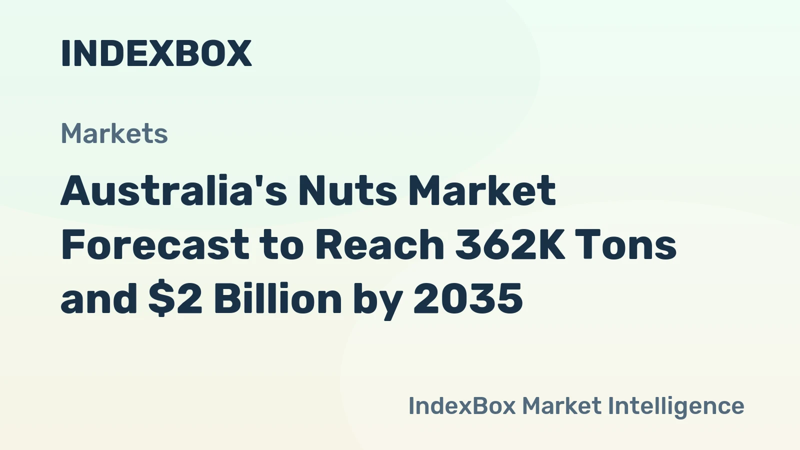 Australia's Nuts Market Forecast to Reach 362K Tons and $2 Billion by 2035
