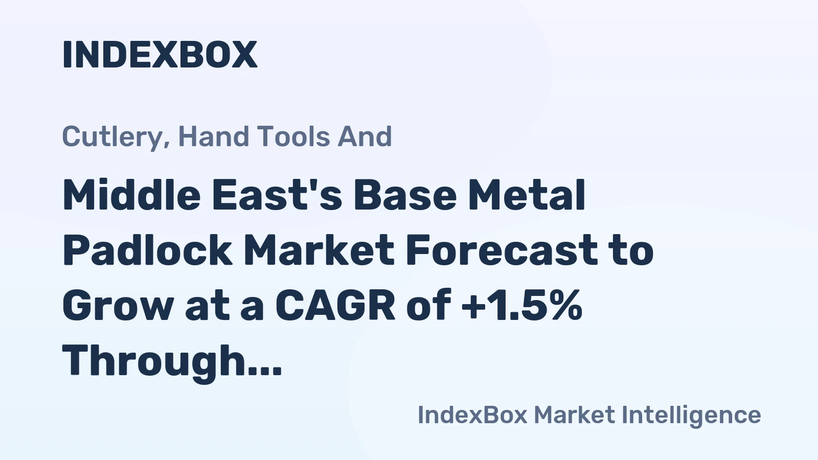 Middle East's Base Metal Padlock Market Forecast to Grow at a CAGR of +1.5% Through 2035