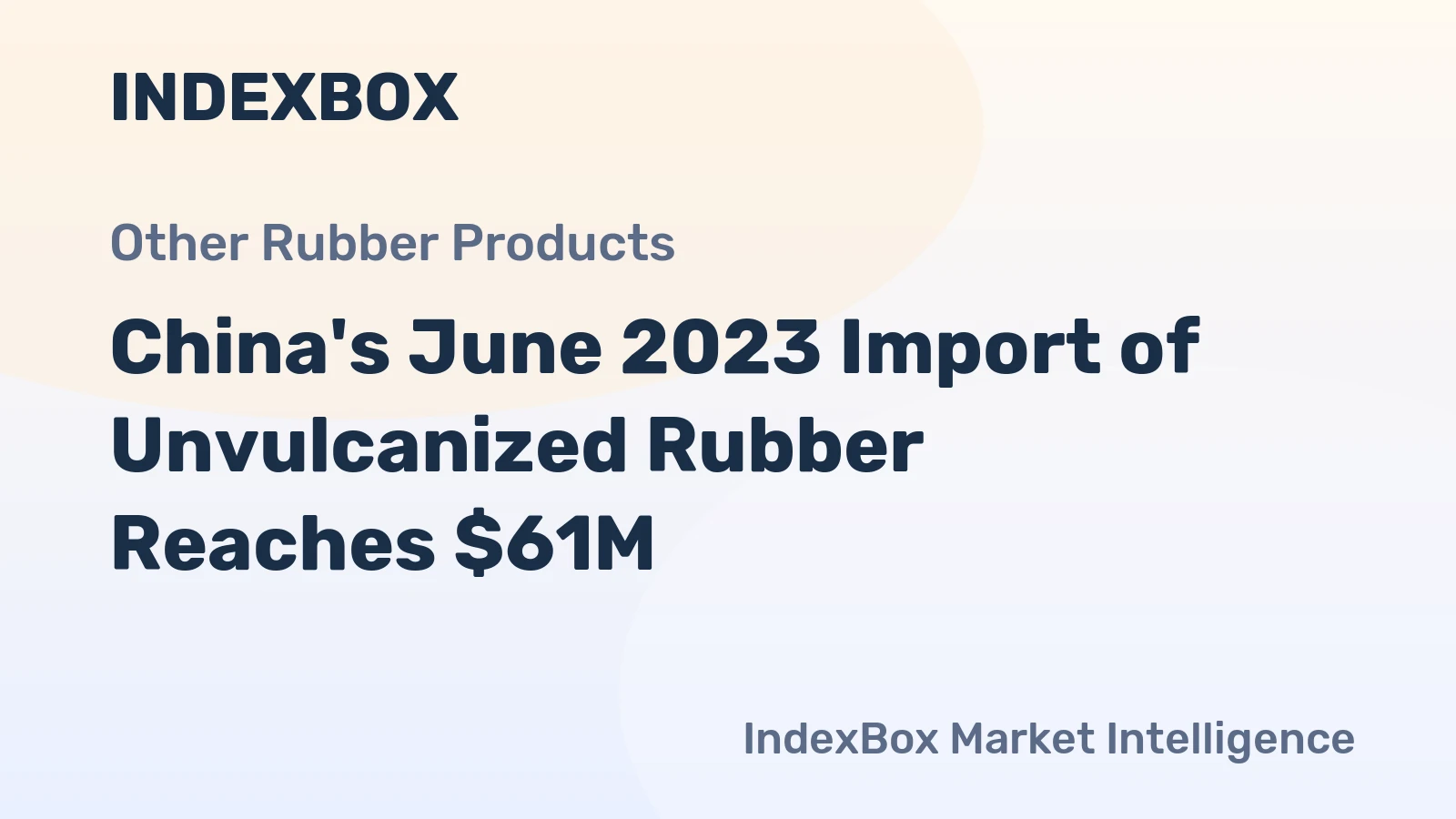 China's June 2023 Import of Unvulcanized Rubber Reaches $61M